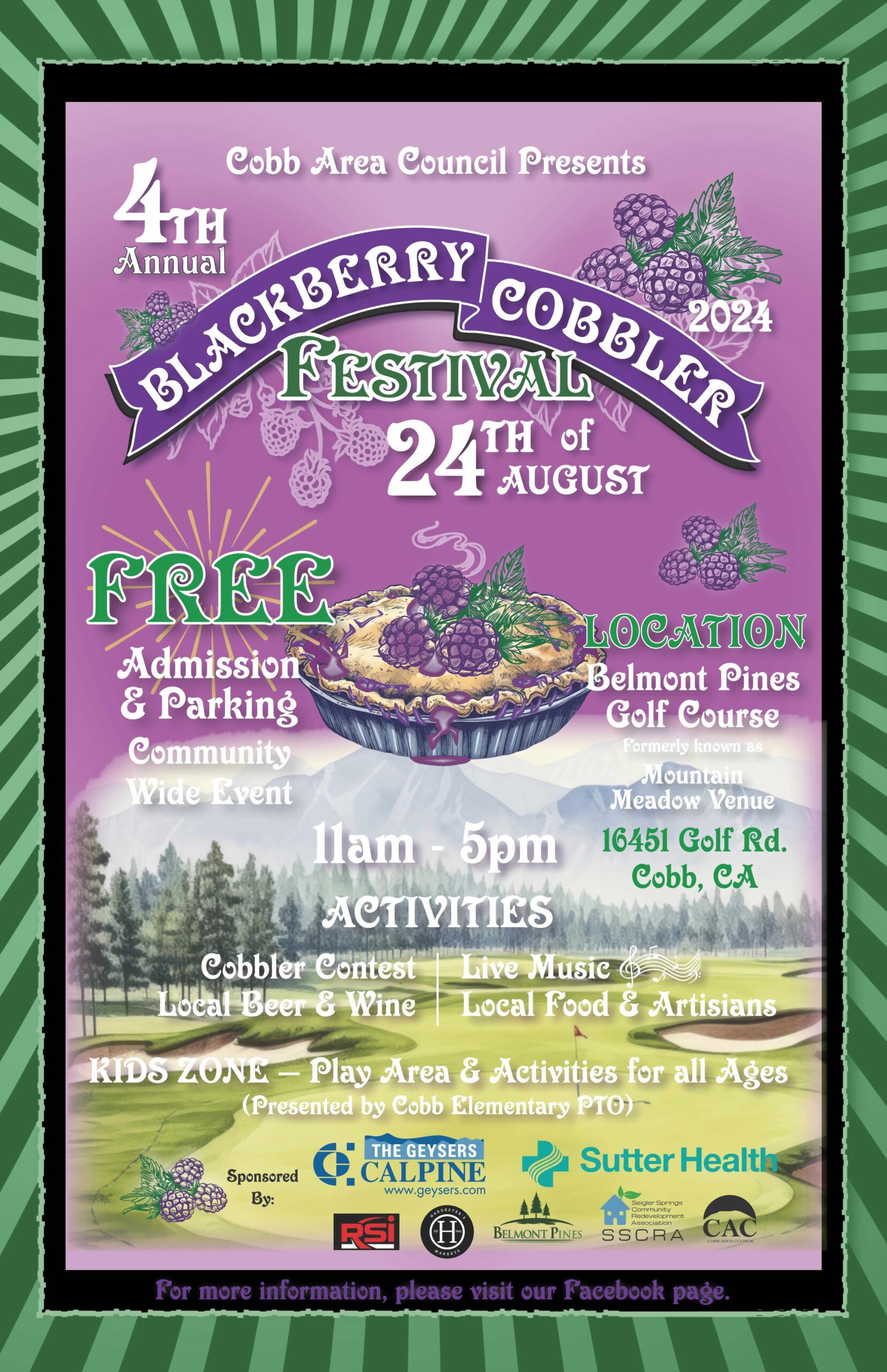 2024 BLACKBERRY COBBLER FESTIVAL – Explore Cobb CA